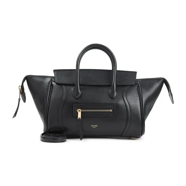 Celine Leather Small Luggage - Black
