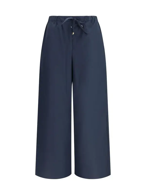 Max Mara S Aureo Cotton Poplin Pants - Blue