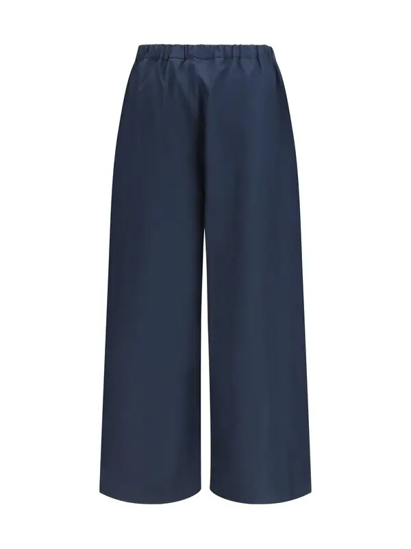 Max Mara S Aureo Cotton Poplin Pants - Blue