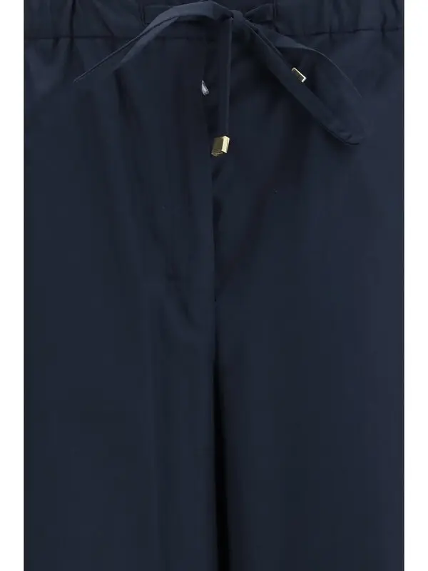Max Mara S Aureo Cotton Poplin Pants - Blue