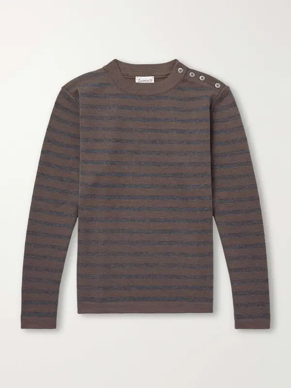 S.N.S. HERNING Naval Striped Virgin Wool Sweater