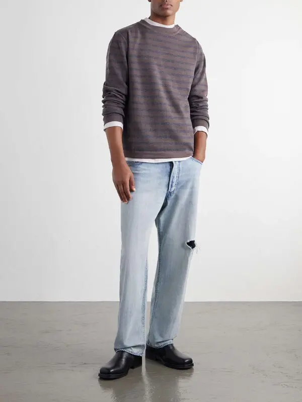 S.N.S. HERNING Naval Striped Virgin Wool Sweater