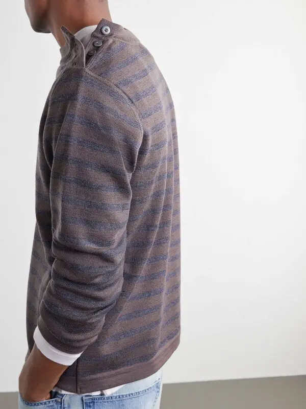S.N.S. HERNING Naval Striped Virgin Wool Sweater