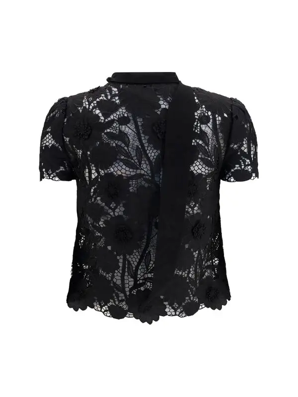 SELF-PORTRAIT Tie-neck Top