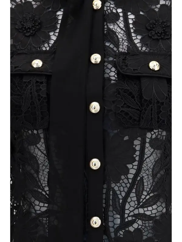 SELF-PORTRAIT Tie-neck Top