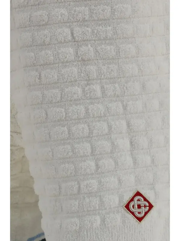 Casablanca Bouclé Tennis Shorts - White