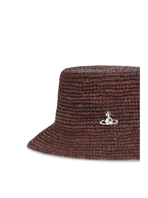 VIVIENNE WESTWOOD Orb Raffia Bucket Hat