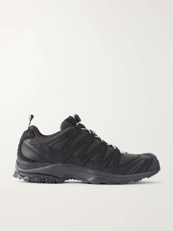 SALOMON Xa Pro 3d Alpine Echoes Leather-trimmed Mesh Sneakers