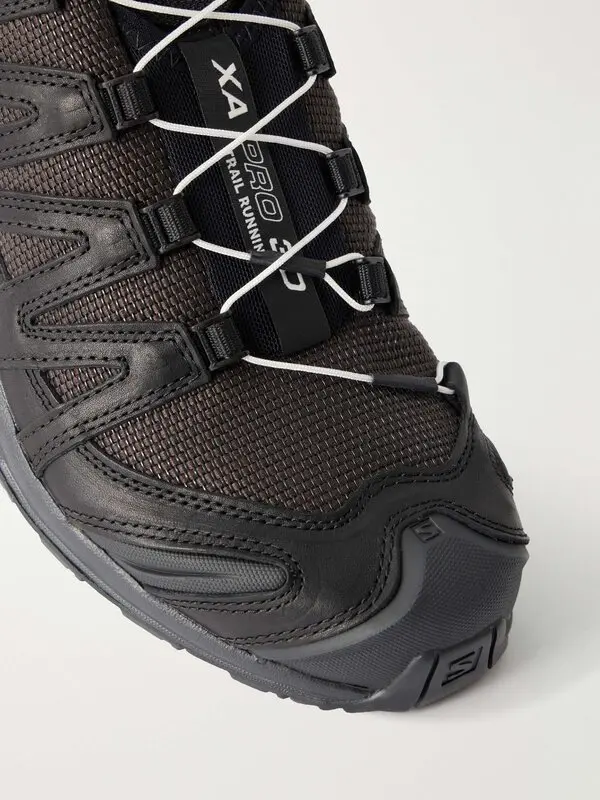 SALOMON Xa Pro 3d Alpine Echoes Leather-trimmed Mesh Sneakers