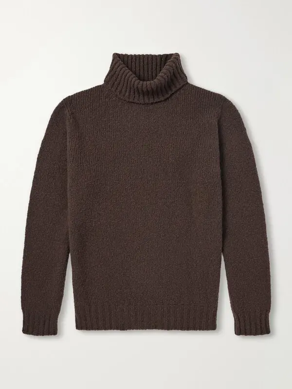De Bonne Facture Wool-bouclé Rollneck Sweater
