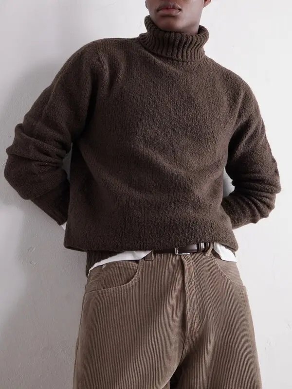 De Bonne Facture Wool-bouclé Rollneck Sweater