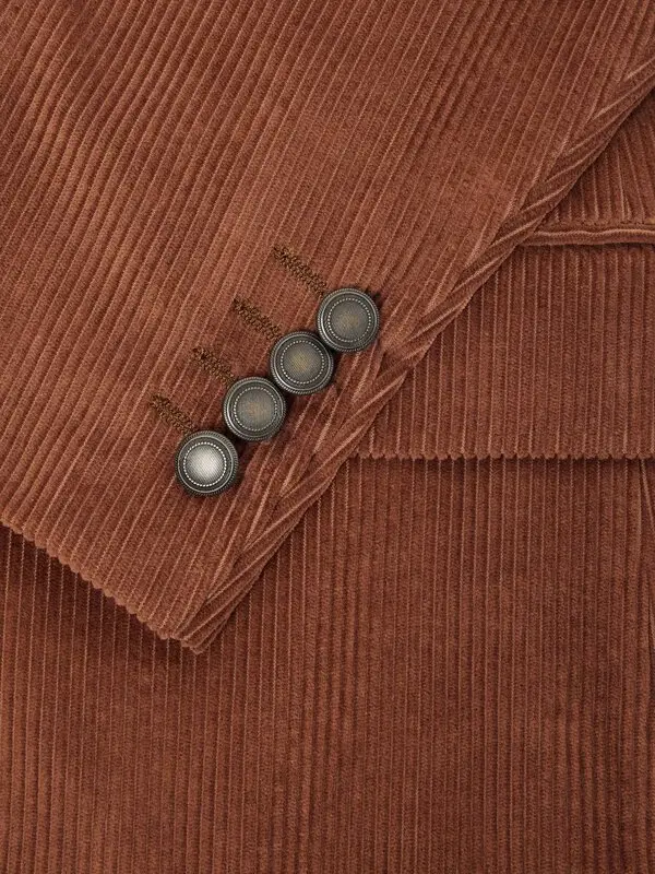 Canali Capri Double-breasted Cotton-corduroy Blazer