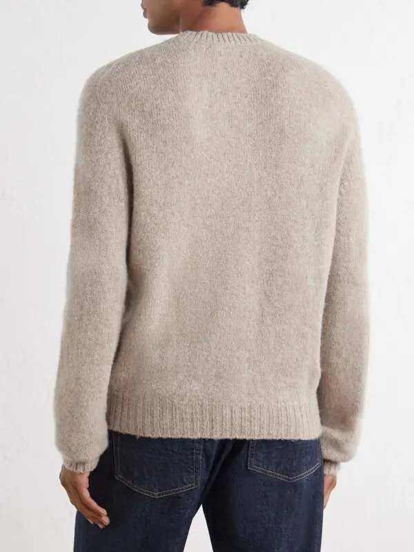 De Bonne Facture Shaggy Sheep Wool Sweater - Beige