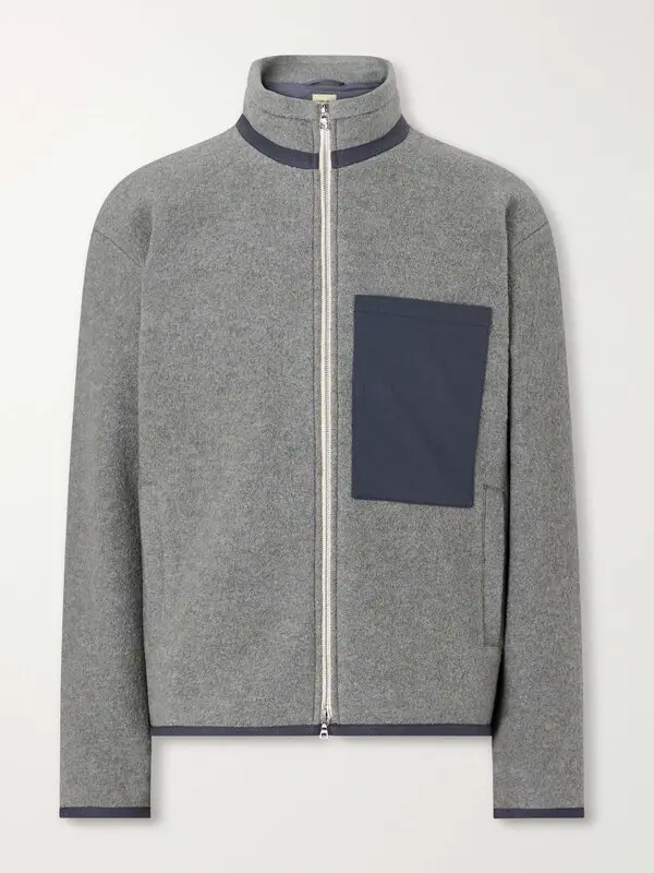 De Bonne Facture Bookstore Cotton-trimmed Virgin Wool Jacket