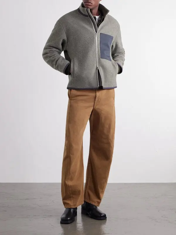 De Bonne Facture Bookstore Cotton-trimmed Virgin Wool Jacket
