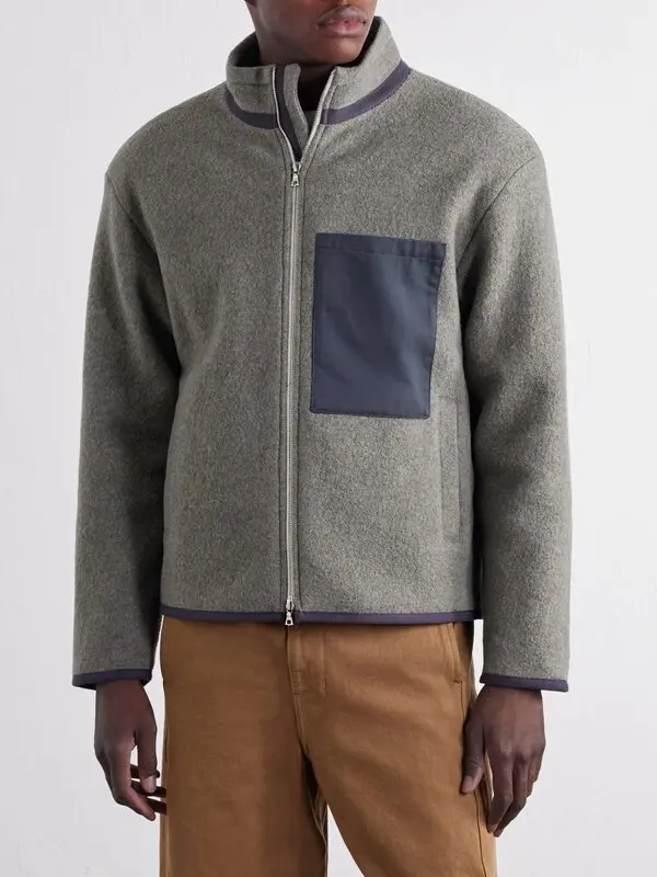 De Bonne Facture Bookstore Cotton-trimmed Virgin Wool Jacket