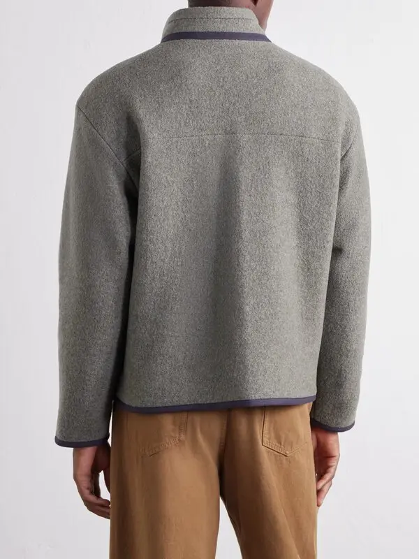 De Bonne Facture Bookstore Cotton-trimmed Virgin Wool Jacket