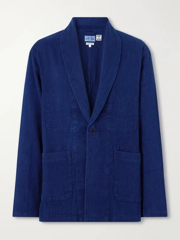 Blue Blue Japan Sashiko-cotton Blazer - Blue