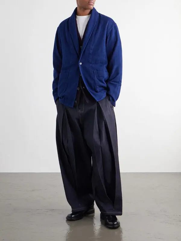 Blue Blue Japan Sashiko-cotton Blazer - Blue