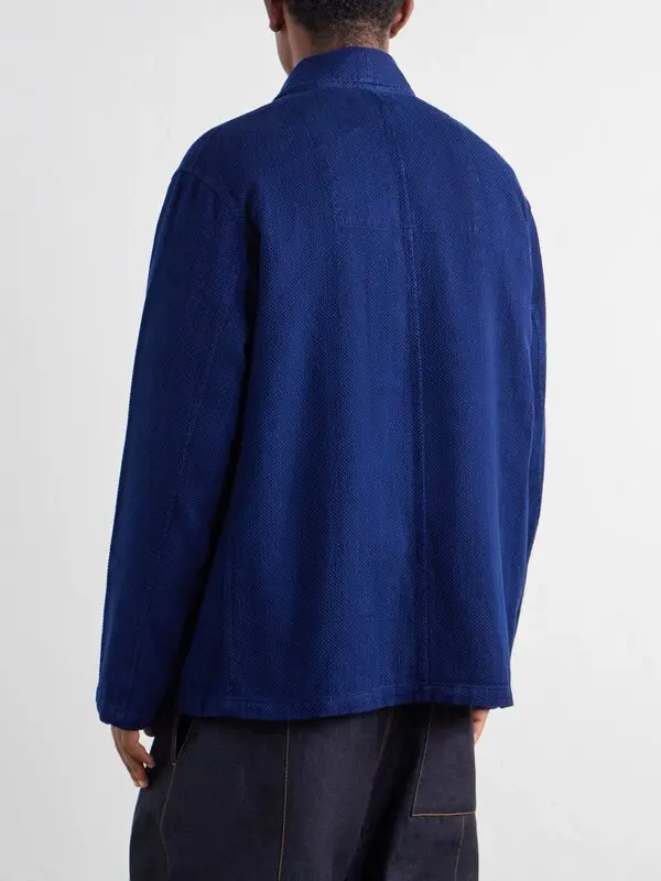 Blue Blue Japan Sashiko-cotton Blazer - Blue
