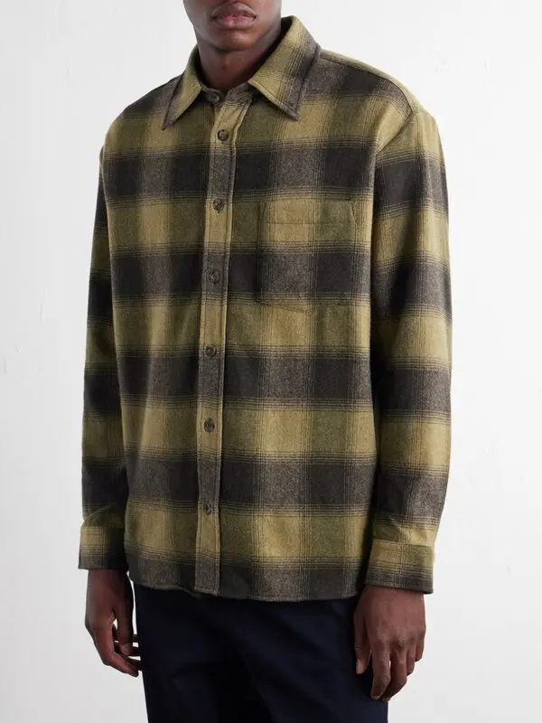 A.p.c. Malaury Checked Wool-blend Flannel Shirt