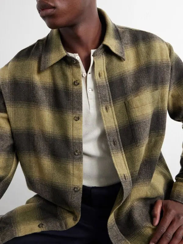 A.p.c. Malaury Checked Wool-blend Flannel Shirt