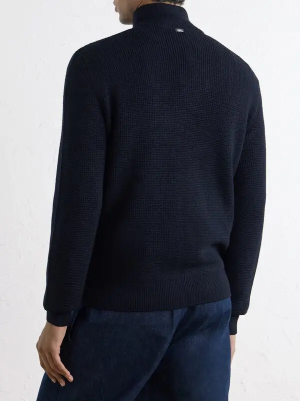 Herno Waffle-knit Wool And Quilted Shell Down Jacket