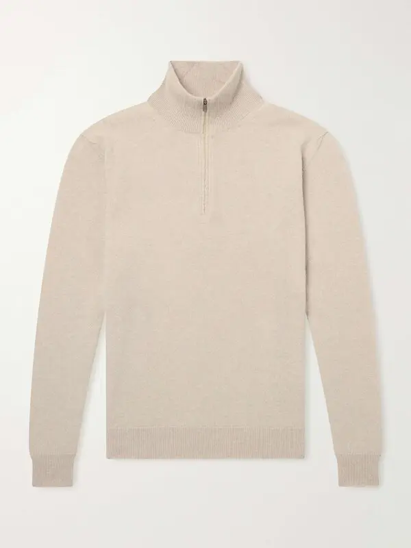 Massimo Alba Liam Cashmere Half-zip Sweater