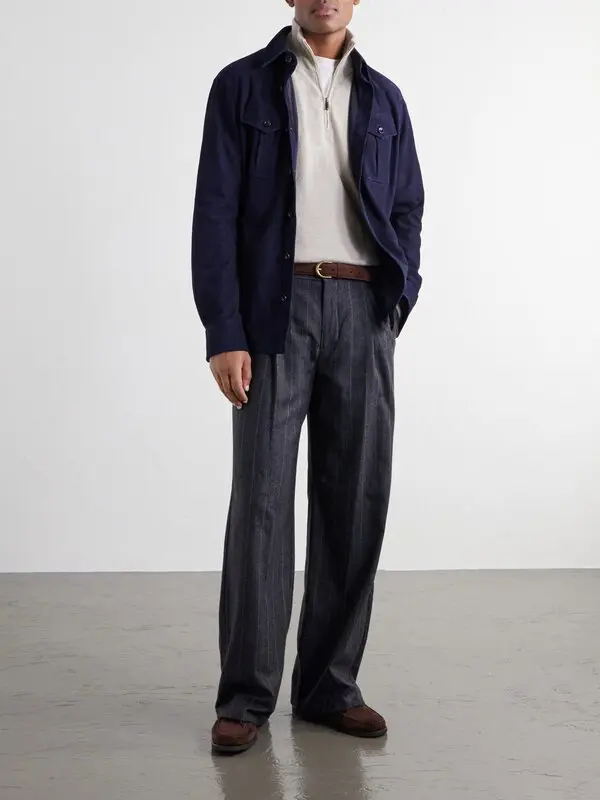 Massimo Alba Liam Cashmere Half-zip Sweater - Neutrals