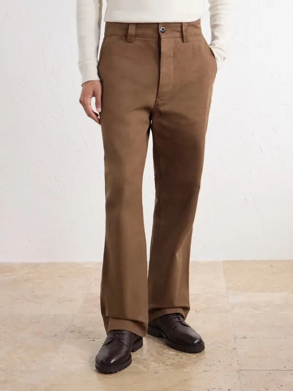 MARGARET HOWELL Mhl. Simple Straight-leg Cotton-drill Trousers