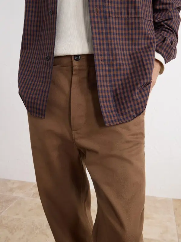 MARGARET HOWELL Mhl. Simple Straight-leg Cotton-drill Trousers
