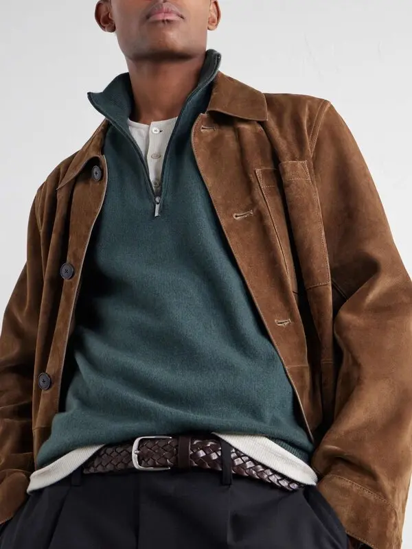 Massimo Alba Liam Cashmere Half-zip Sweater