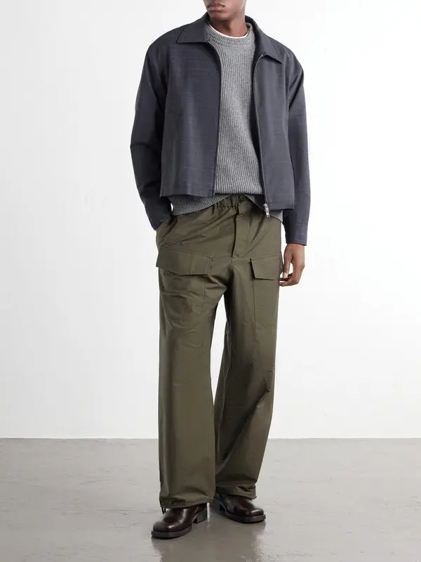 FRIZMWORKS Ribbed Wool-blend Sweater - Gray