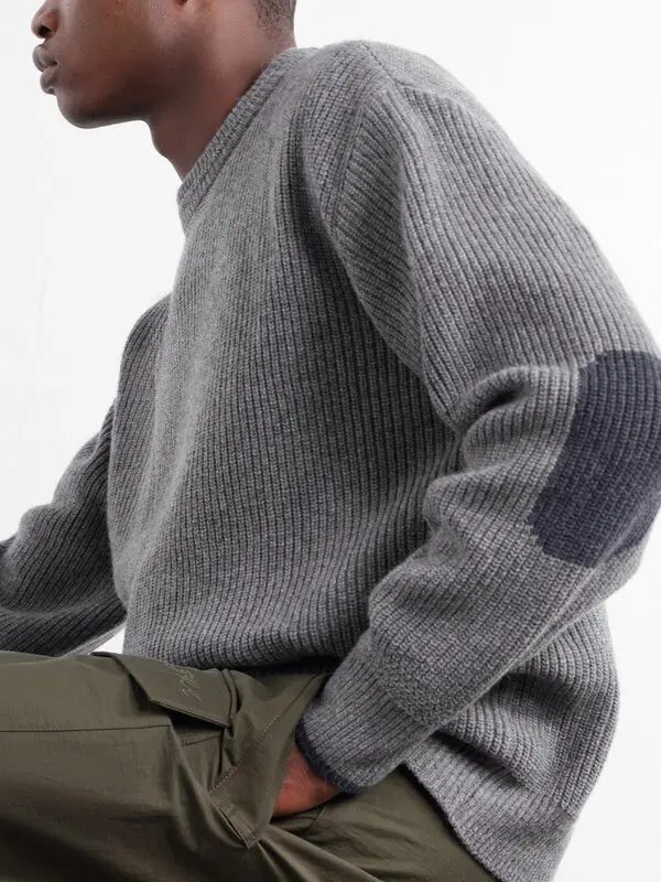 FRIZMWORKS Ribbed Wool-blend Sweater - Gray