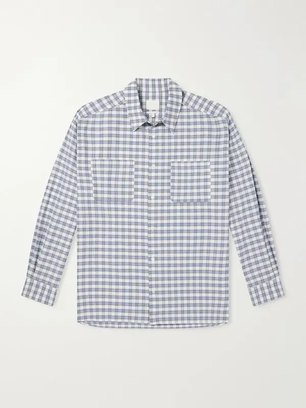 A.p.c. Malcom Checked Organic Cotton Shirt - Blue
