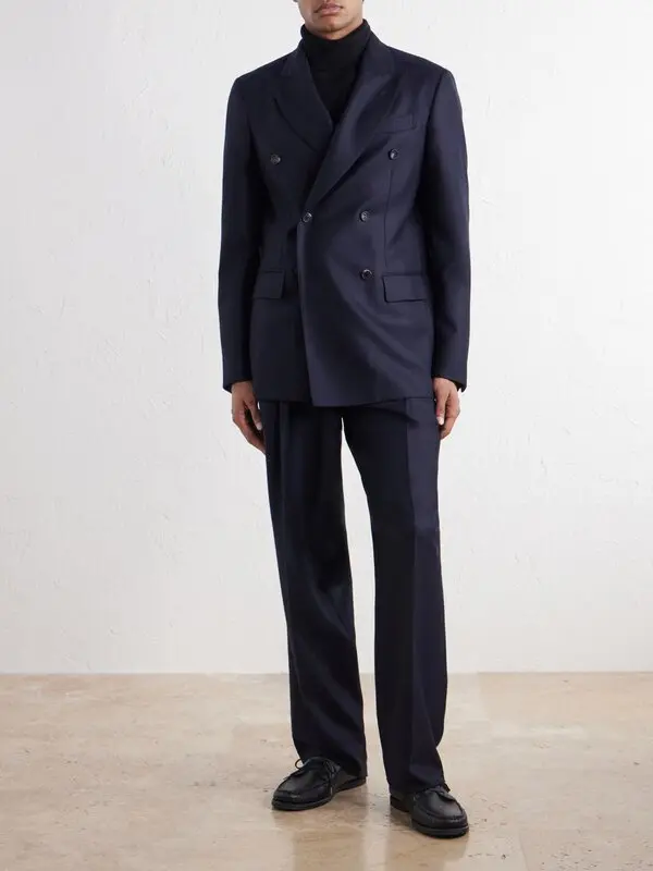 Gabriela Hearst Angelo Double-breasted Wool And Cashmere-blend Flannel Suit Jacket