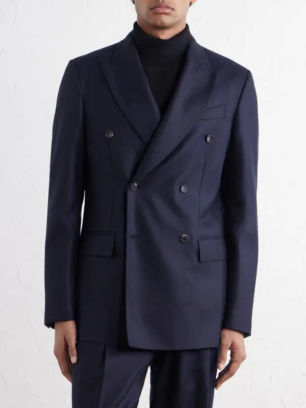 Gabriela Hearst Angelo Double-breasted Wool And Cashmere-blend Flannel Suit Jacket
