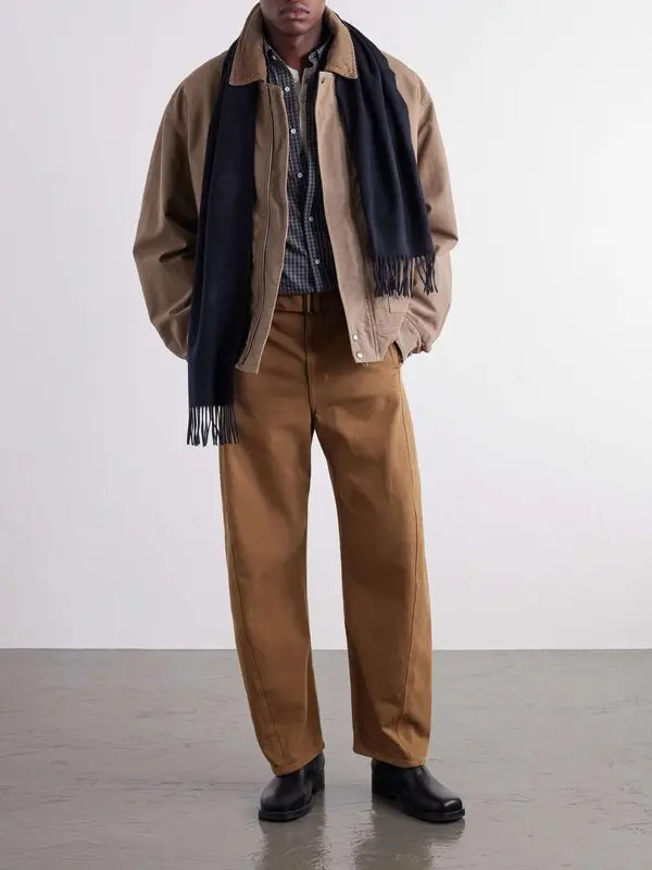 BEAMS Fringed Cashmere Scarf