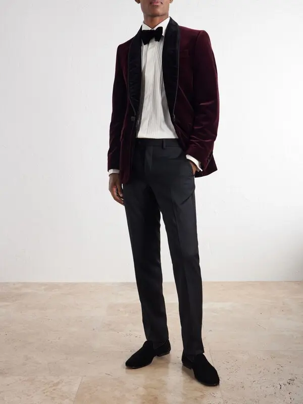 FAVOURBROOK Classic-collar Pintucked Cotton-poplin Tuxedo Shirt