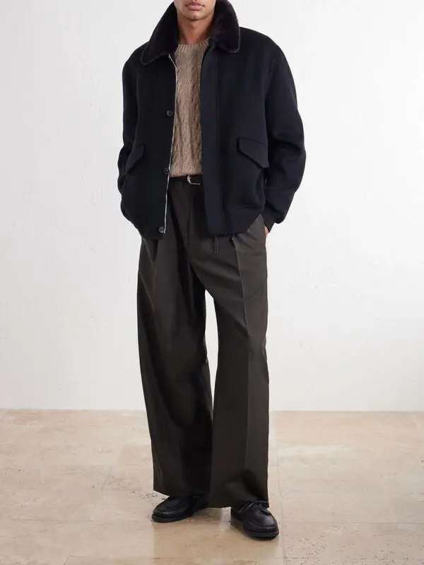 Gabriela Hearst James Shearling-trimmed Cashmere Bomber Jacket