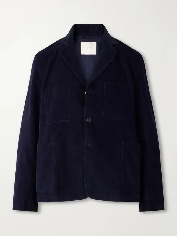 KARDO Somesh Cotton-corduroy Suit Jacket - Blue
