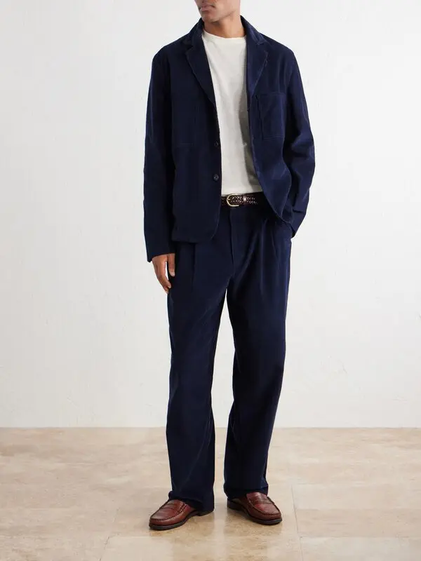 KARDO Somesh Cotton-corduroy Suit Jacket - Blue