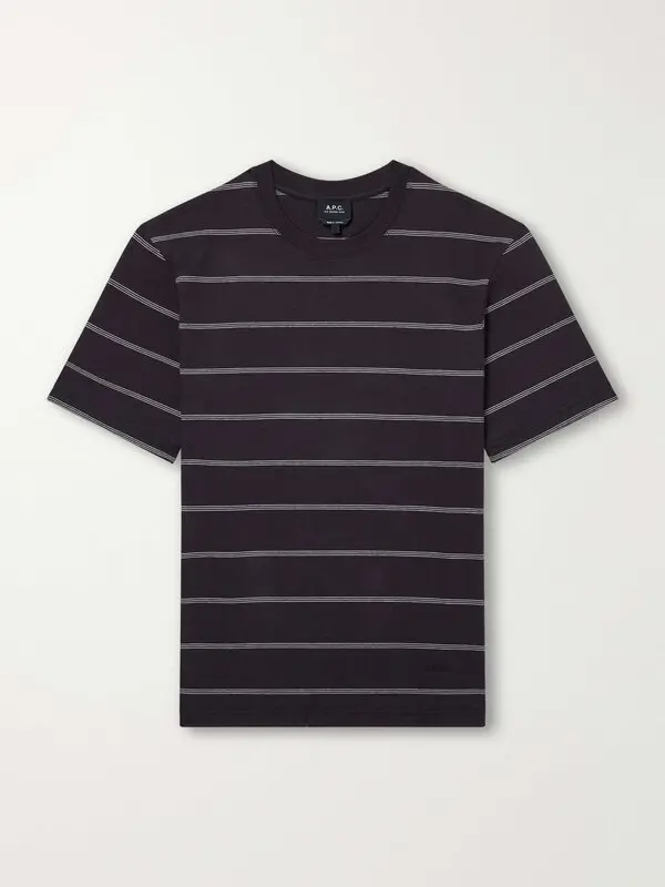 A.p.c. Ali Striped Cotton-jersey T-shirt