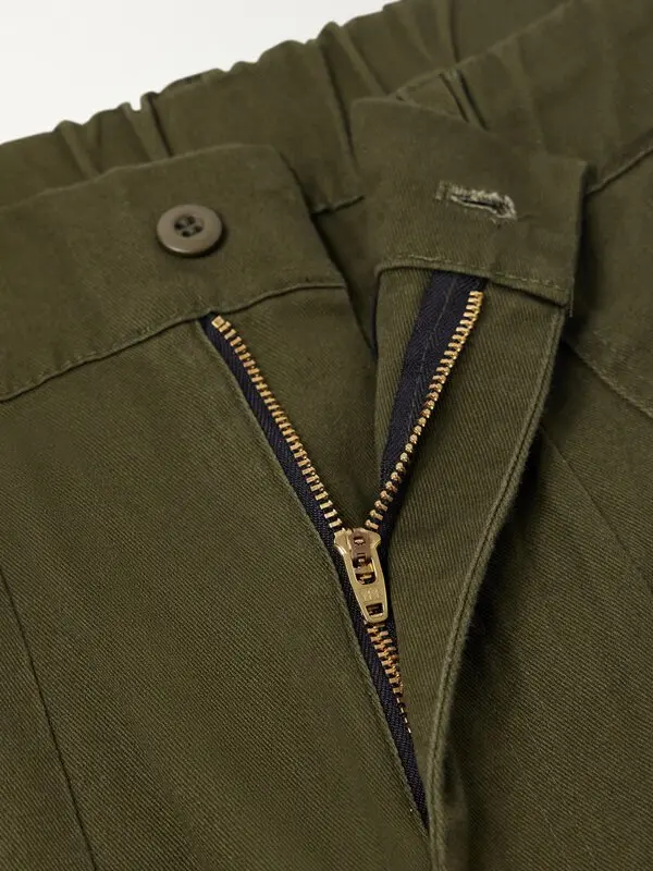 FRIZMWORKS Wide-leg Cotton-twill Drawstring Cargo Trousers