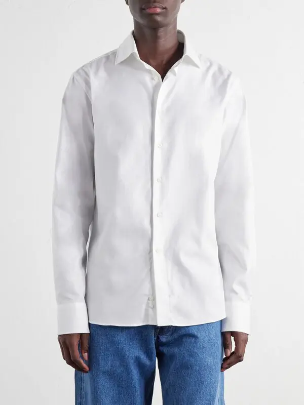Canali Cotton-herringbone Shirt