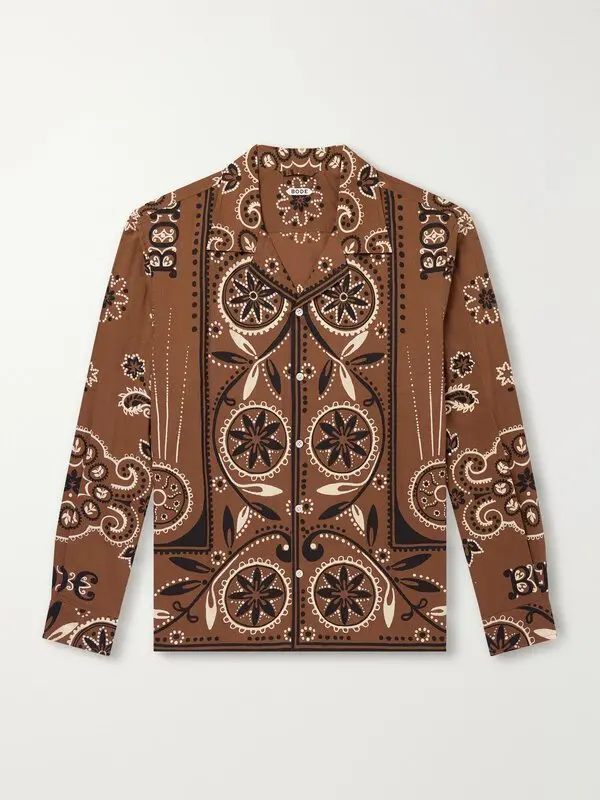 BODE Bandana Printed Cotton Shirt