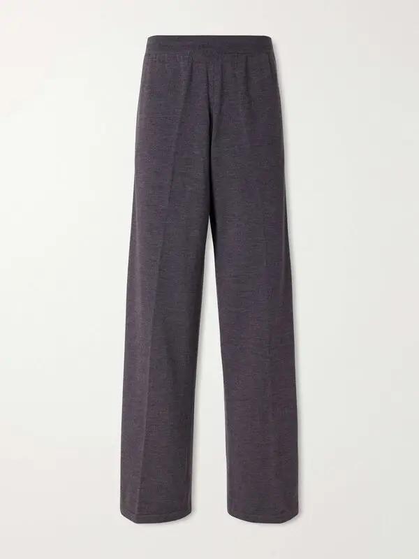 Gucci Webbing-trimmed Straight-leg Wool Trousers