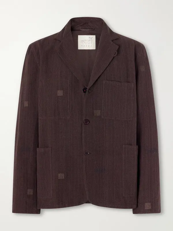 KARDO Somesh Cotton Suit Jacket - Brown