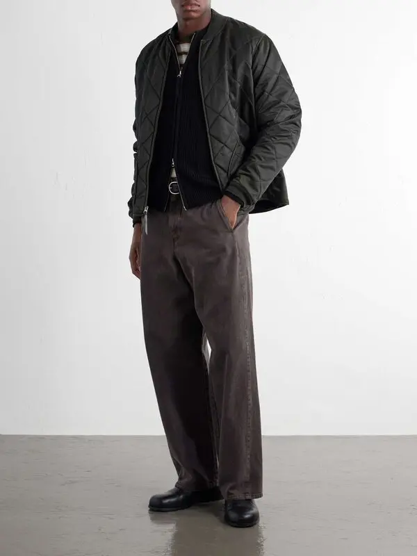 FRIZMWORKS Ribbed Wool-blend Zip-up Sweater
