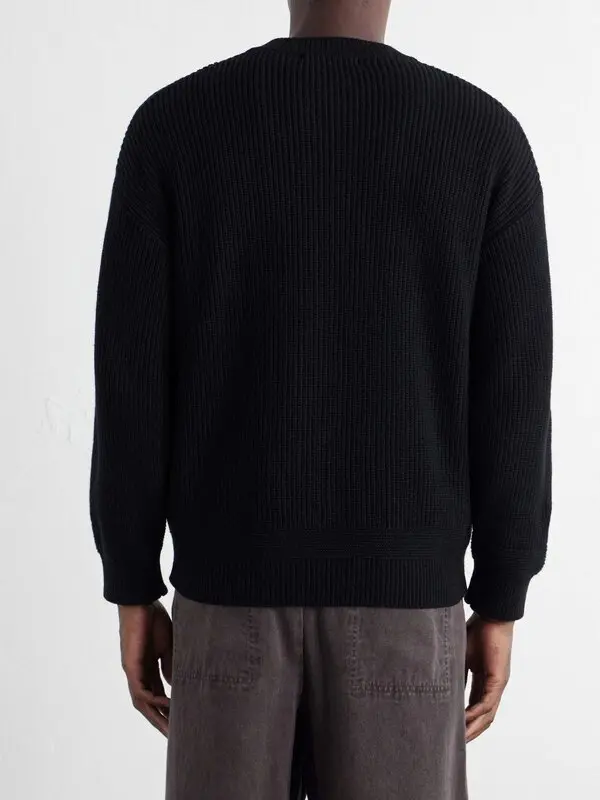 FRIZMWORKS Ribbed Wool-blend Zip-up Sweater